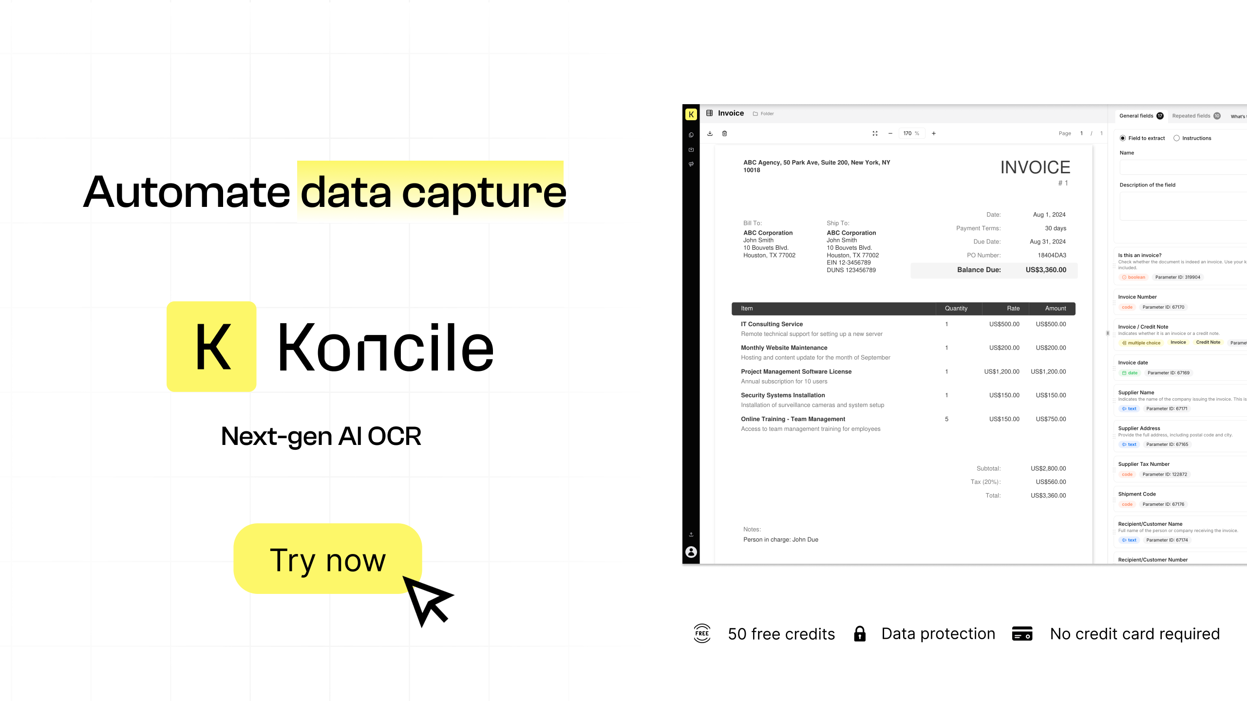 Koncile｜AI OCR - Turn Any Document into Usable Data